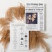 Editable Newspaper Wedding, Newspaper Wedding Program Template, Folded ...