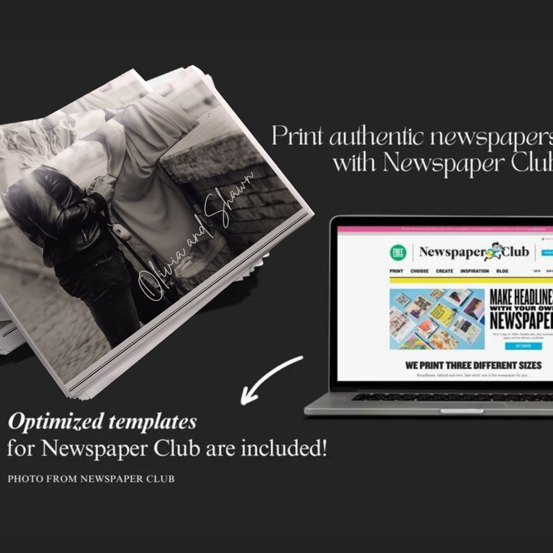 Newspaper Wedding Program Template, Newspaper Club Tabloid Template ...
