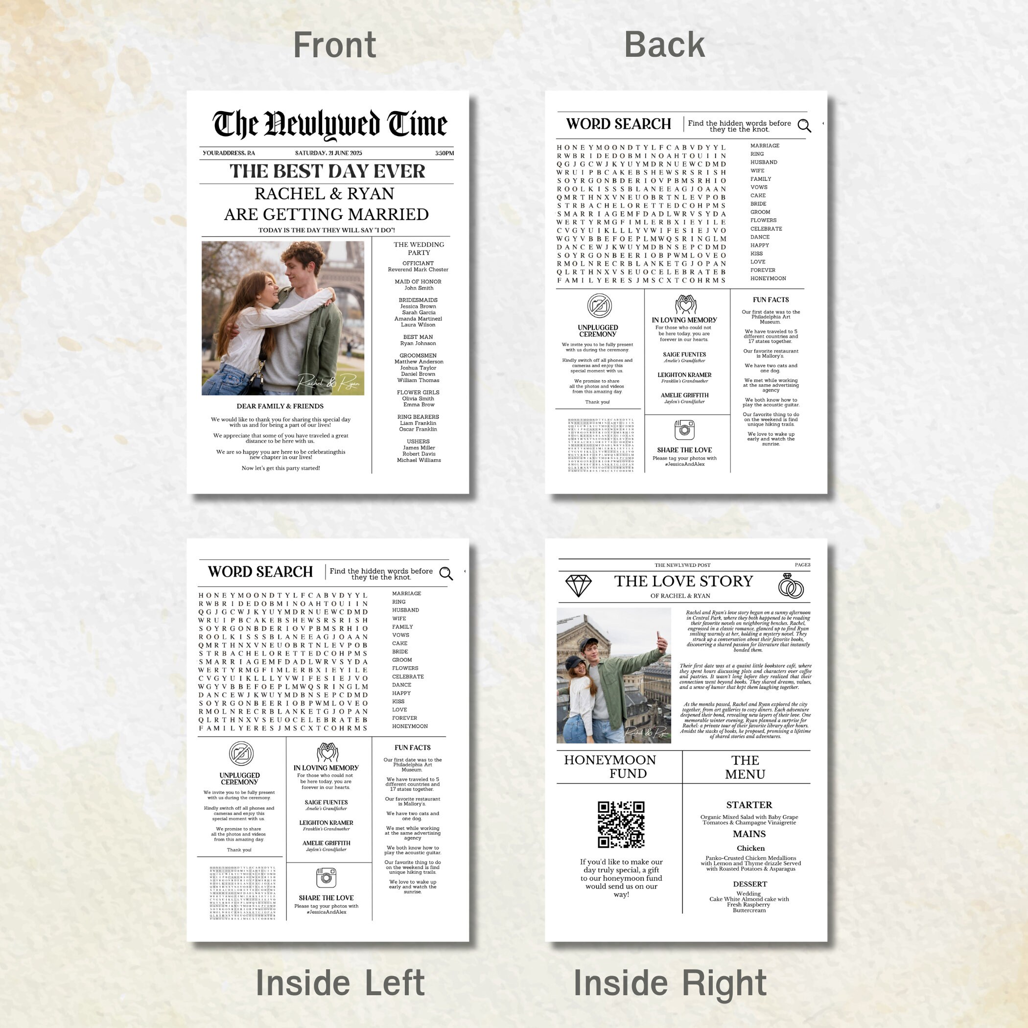 Newspaper Wedding Program Template, Newspaper Club Tabloid Template ...