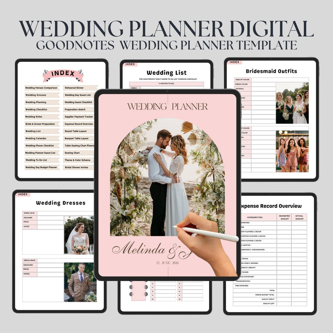 GOODNOTES Wedding Planner Template Digital Download, PDF Format ...