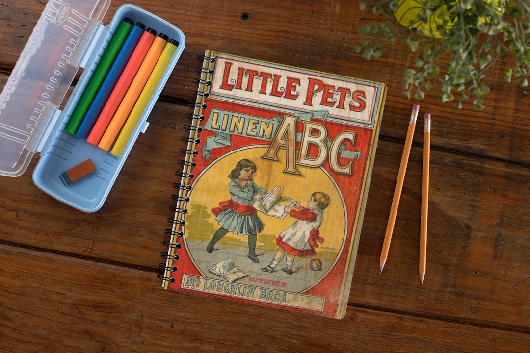 Spiral Notebook Antique Book Children's Abc's 5x7 - Etsy
