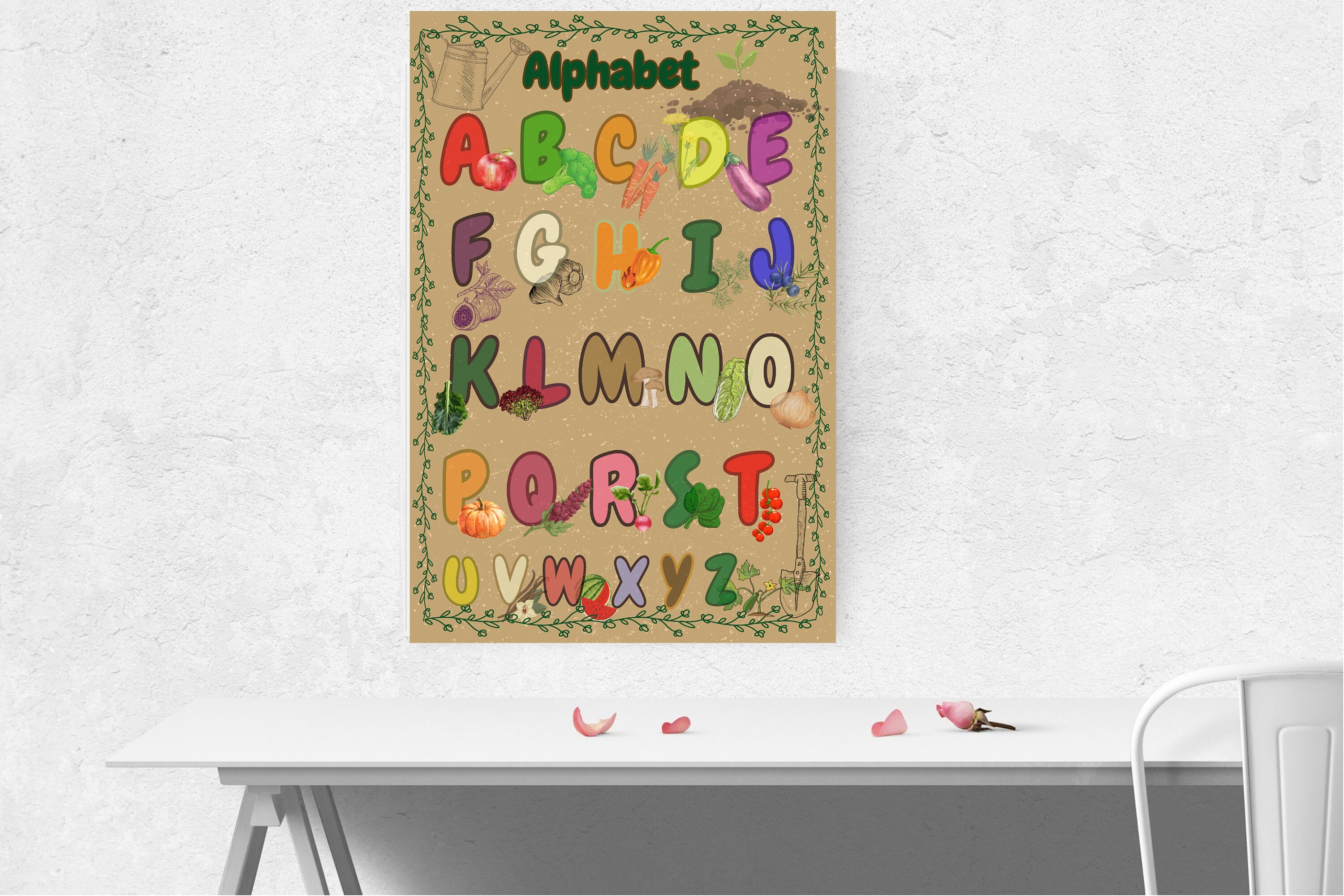 Boho Garden Alphabet Poster for Classroom or Home Learning - Etsy