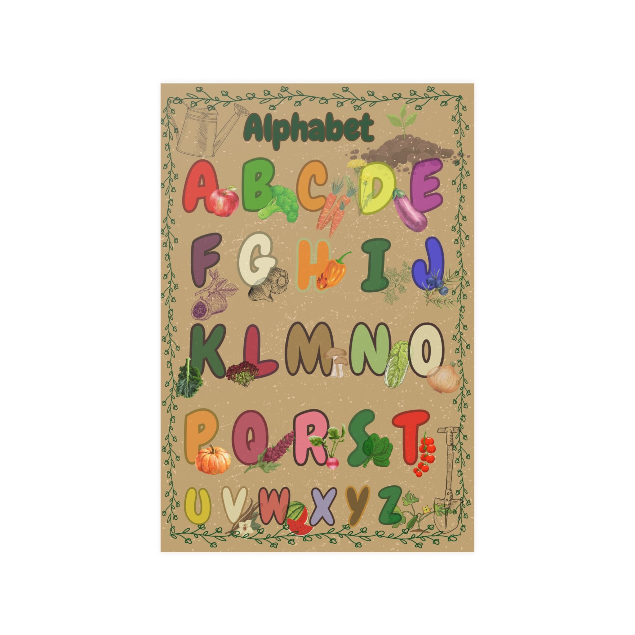 Boho Garden Alphabet Poster for Classroom or Home Learning - Etsy