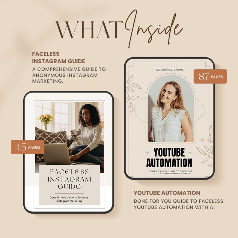 Faceless Digital Marketing Bundle: MRR & PLR, Canva Templates (digital ...
