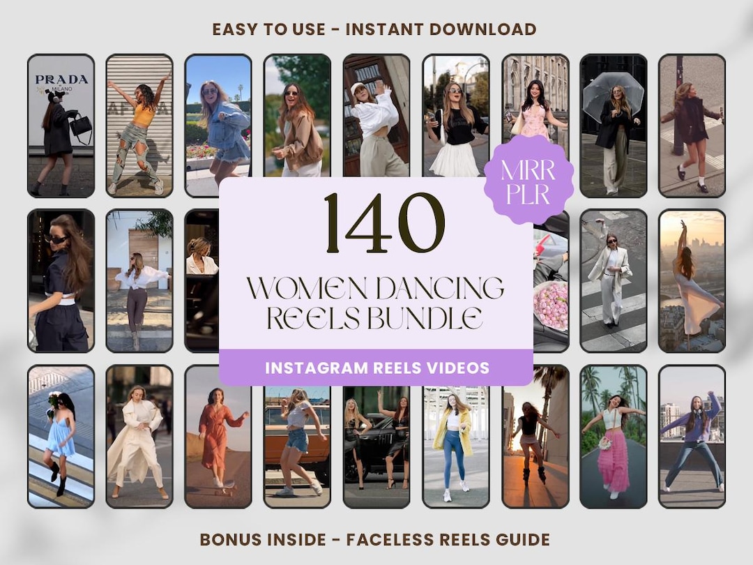 140 Women Aesthetic Reels Bundle, MRR PLR (digital Download) - Etsy