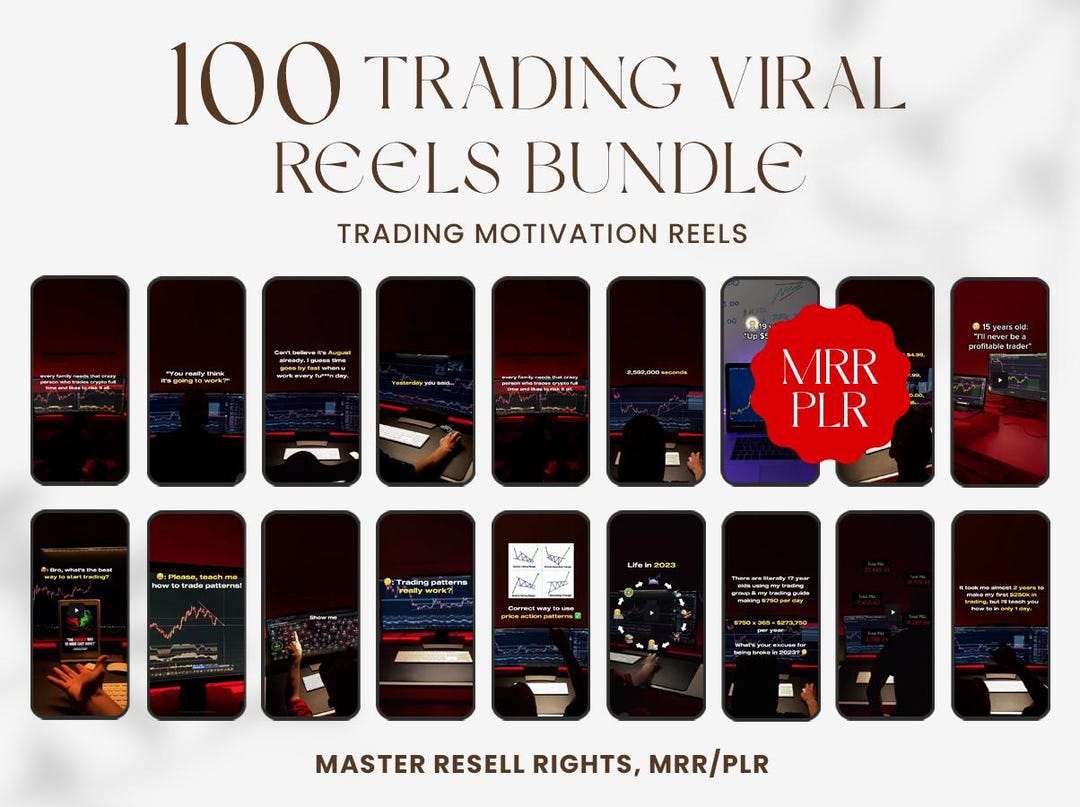 100+ Trading Reels Bundle: Viral Crypto Content, Master Resell Rights ...