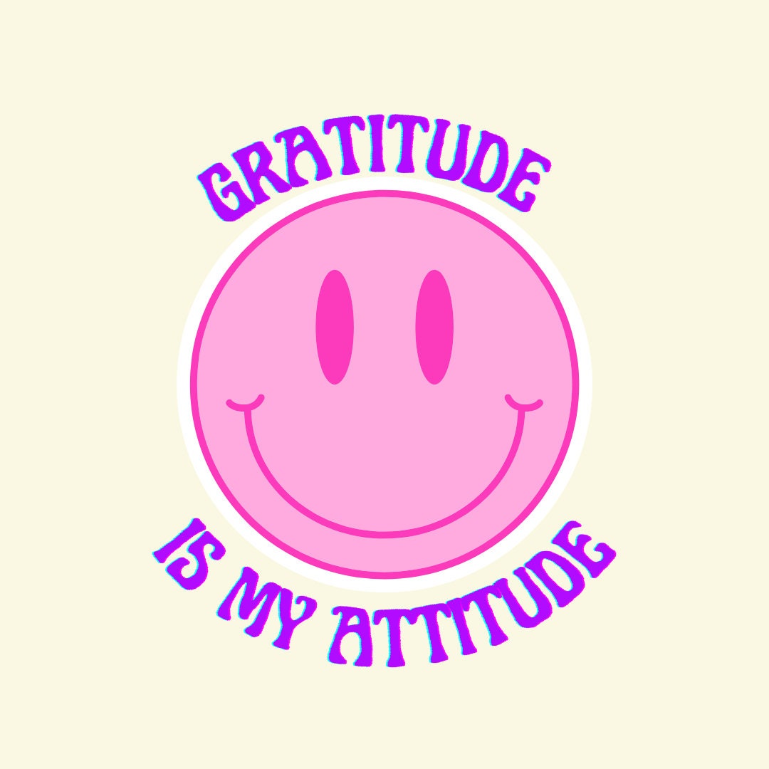 Gratitude is My Attitude Square Sticker - Etsy