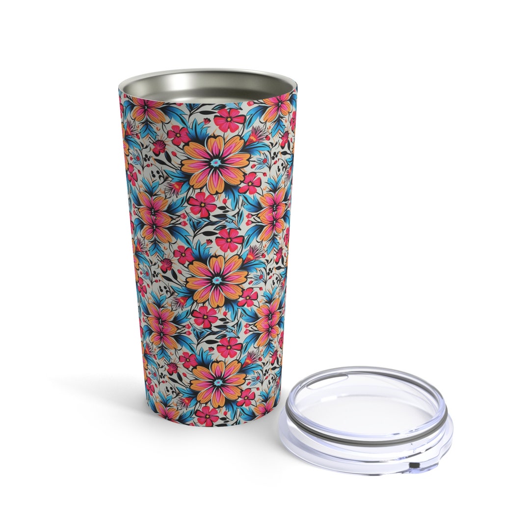 Native Blossom: 20oz Tumbler Indigenous Floral Print - Etsy