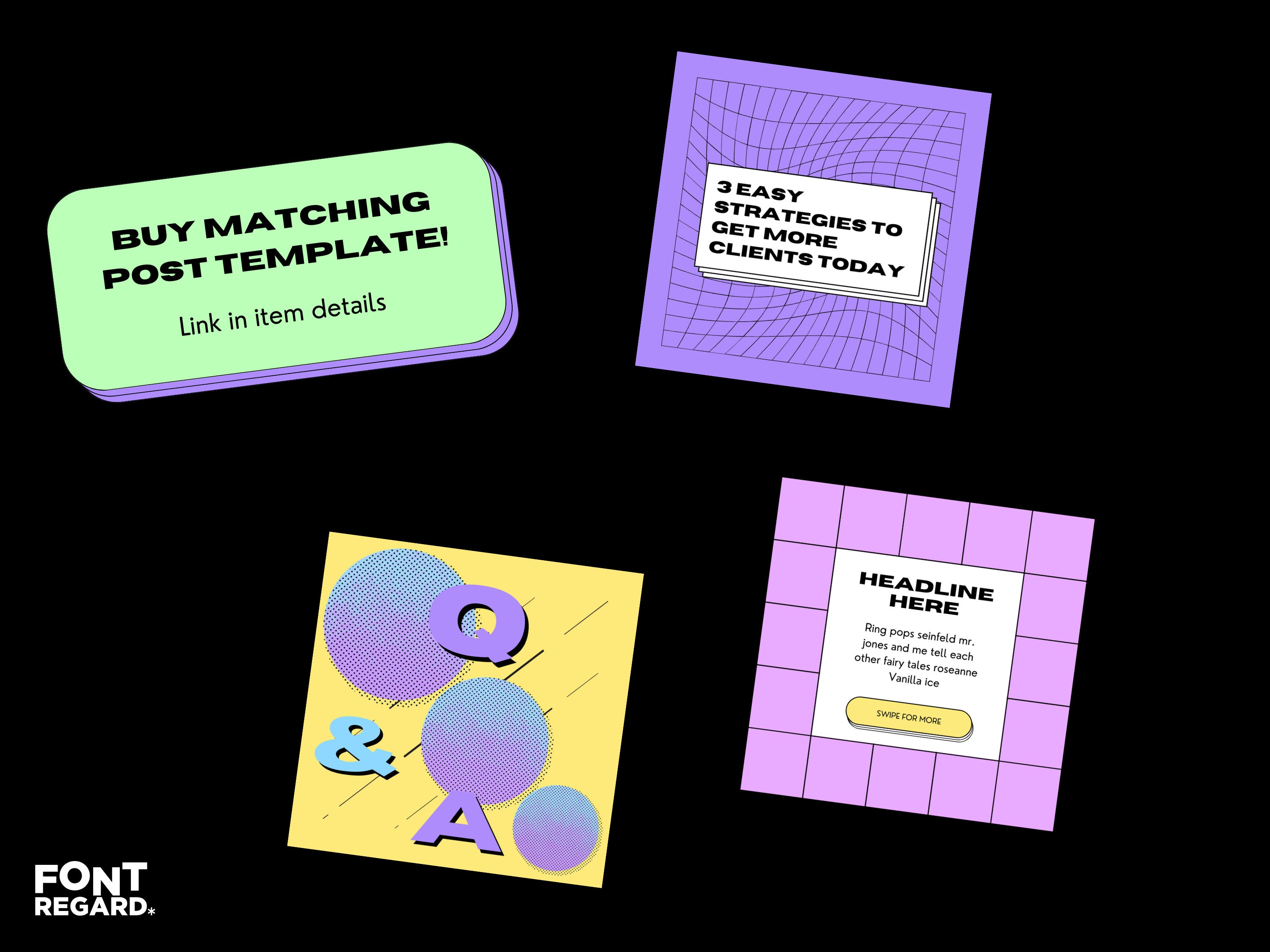 RETRO BOLD PASTEL Funky Instagram Story Templates Canva Coaches ...