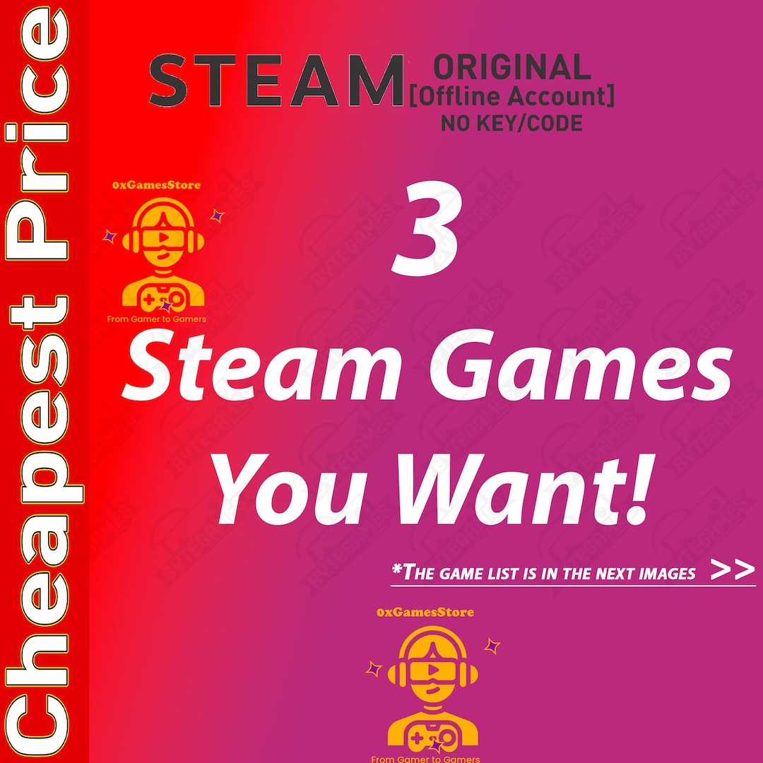 3 Steam Games You Choose Steam Global Full Access PC - Etsy Australia