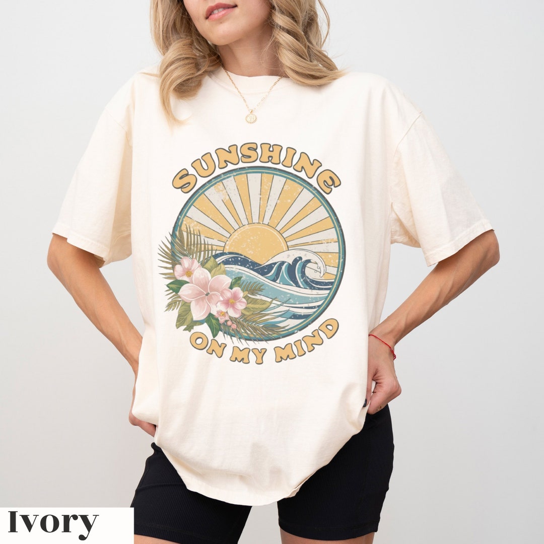 Retro Summertime T-shirt, Summer Sun and Wave Beach Vibes Shirt ...