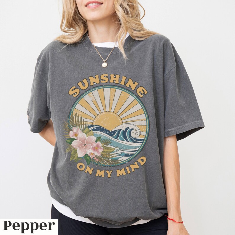 Retro Summertime T-shirt, Summer Sun and Wave Beach Vibes Shirt ...