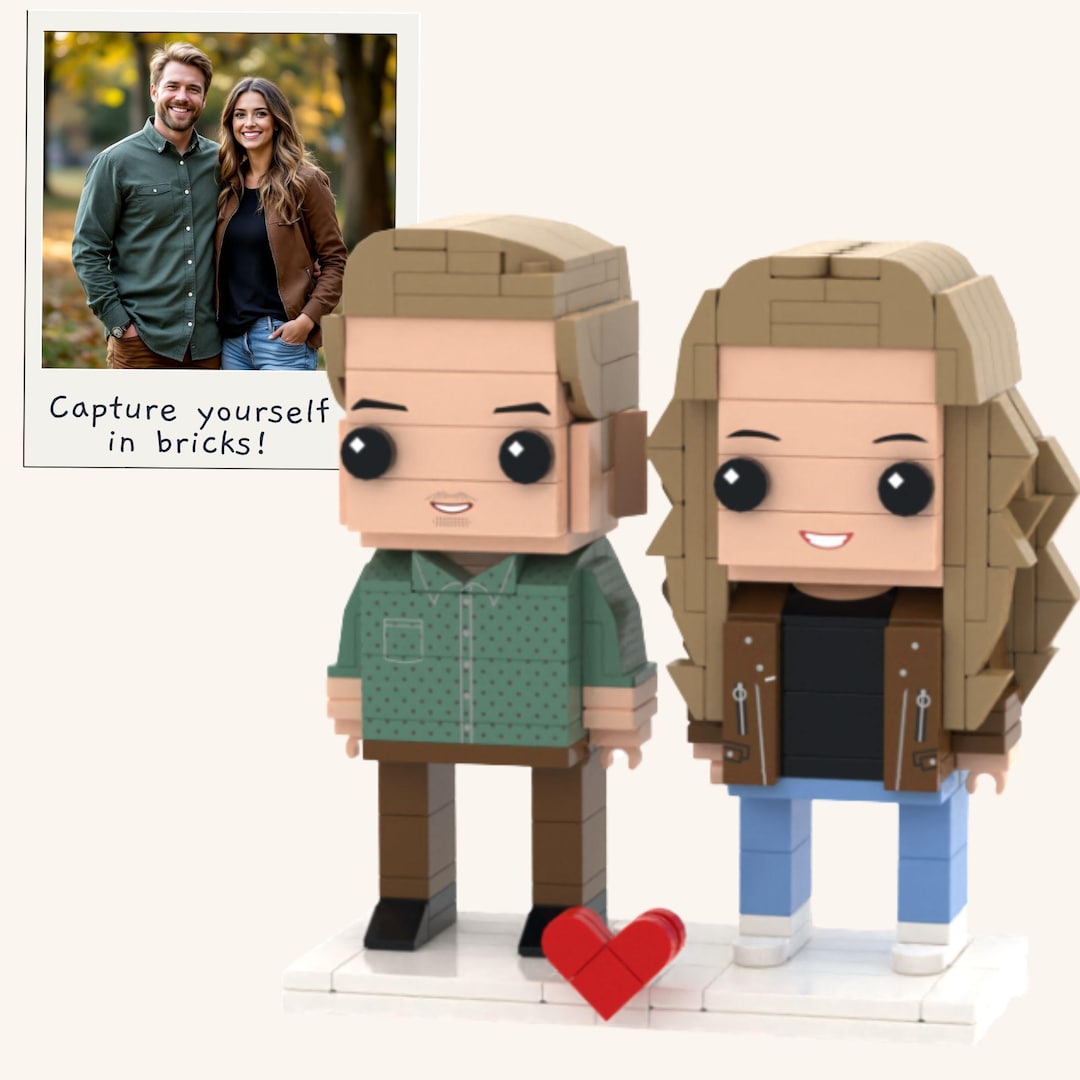 Custom Figurines Brick Figures for 2 People Personalized Toy Unique ...
