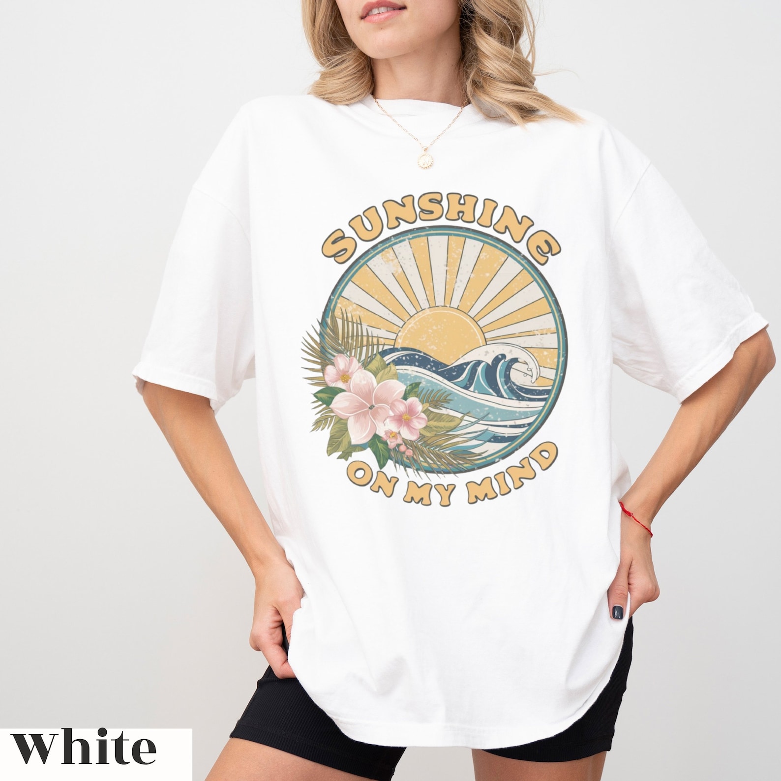 Retro Summertime T-shirt, Summer Sun and Wave Beach Vibes Shirt ...