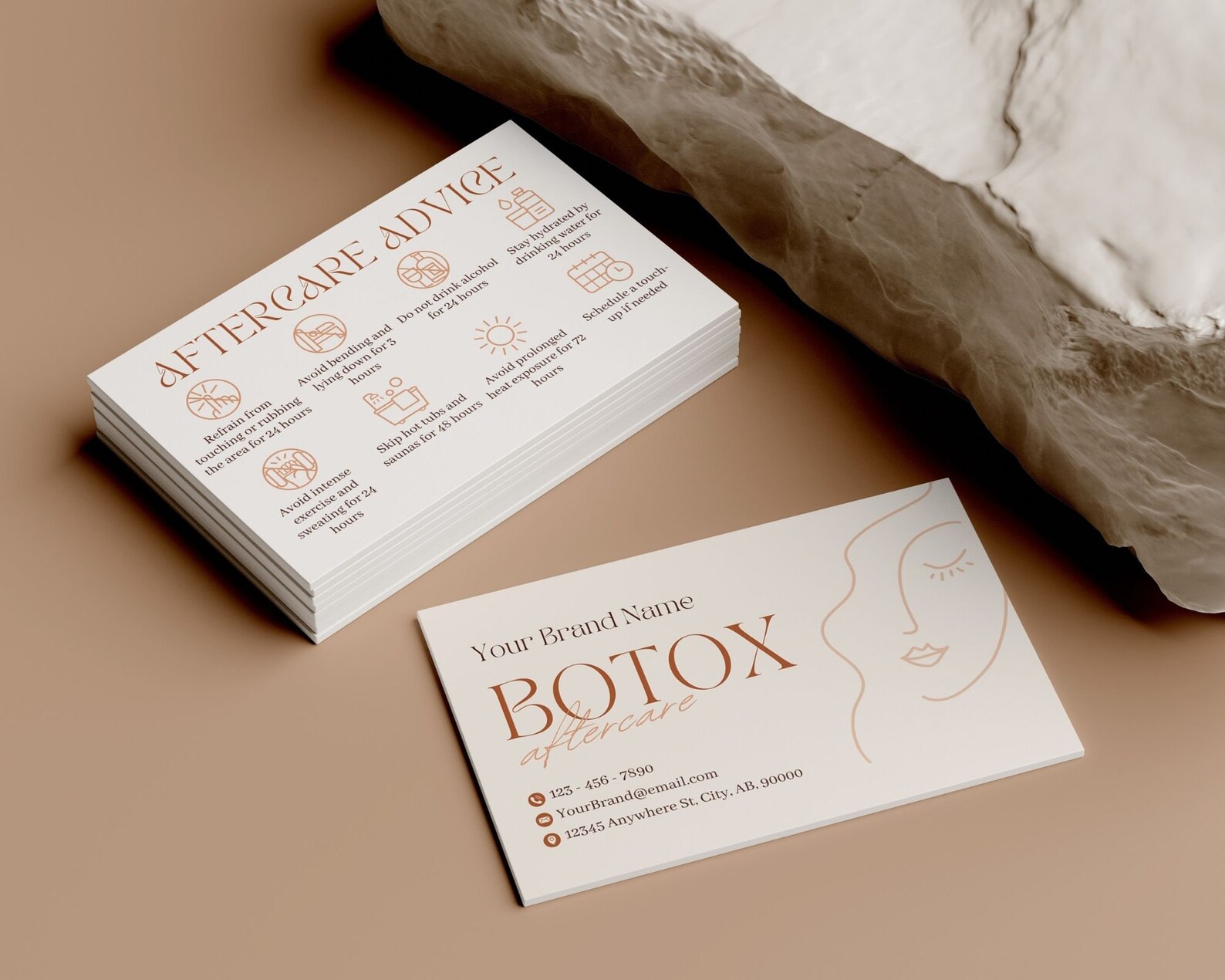 Botox Aftercare Card Template, Editable Beauty Care Card, Printable ...