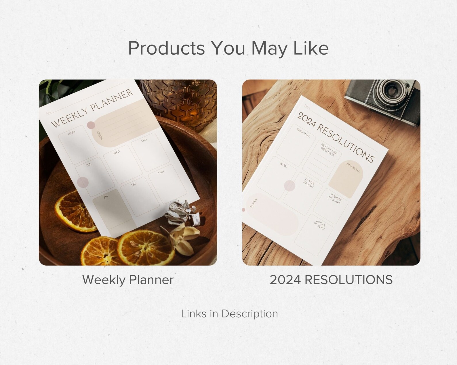 Retro Monthly Planner Printable Calendar, Stylized Schedule, Landscape ...