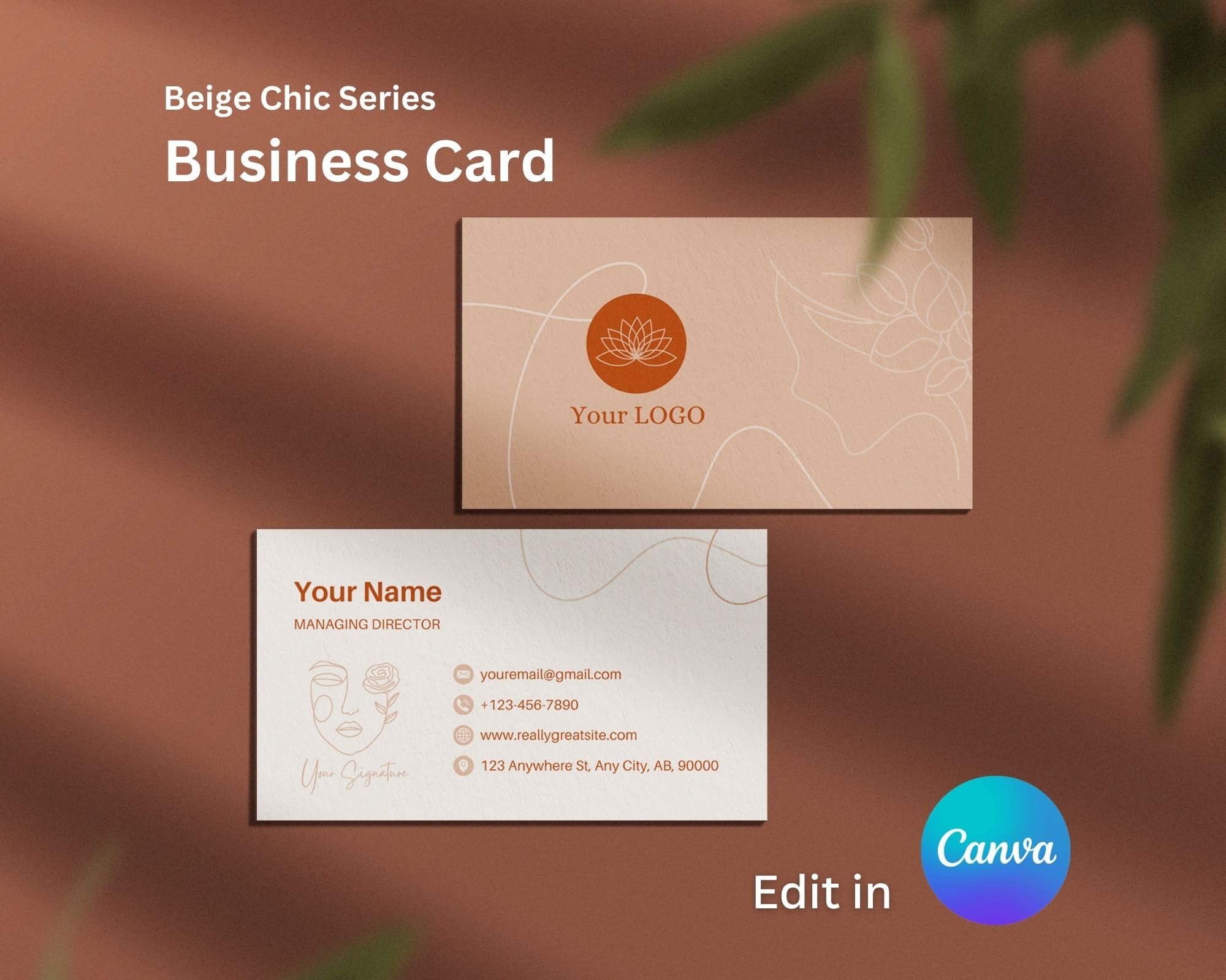 Skincare Business Card Beauty Feminine Promotion Facial Esthetician ...