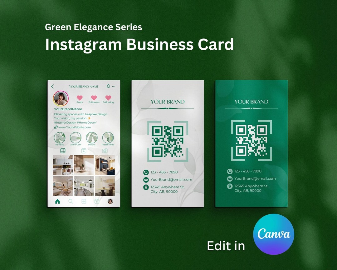 Watercolor Instagram Card, Interior Designer Business, Professional ...