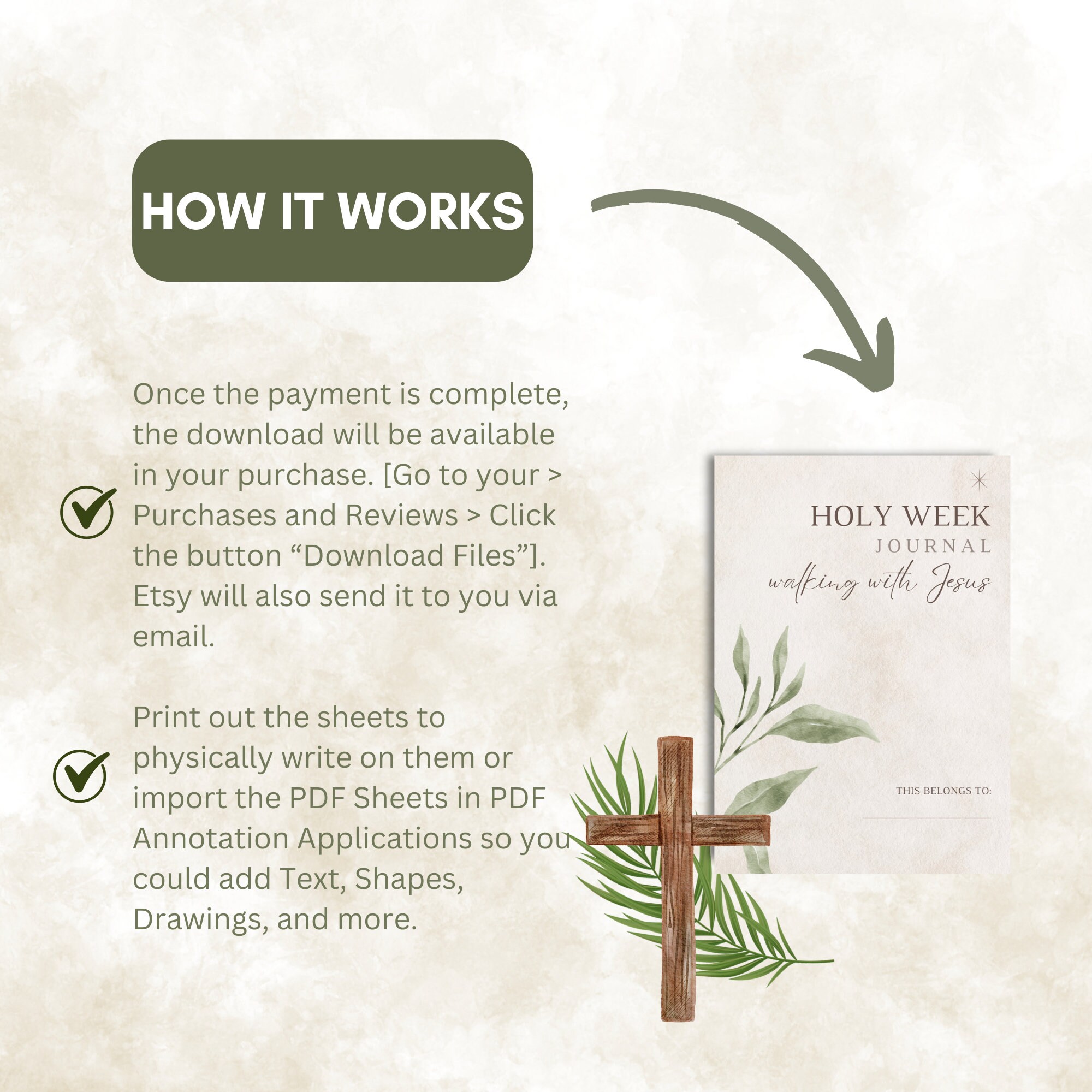 Walking With Jesus Holy Week Journal Printable | Holy Week Reflection ...