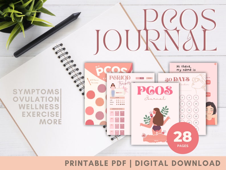 PCOS Journal Tracker Printable | PCOS Symptom | Period Tracker ...