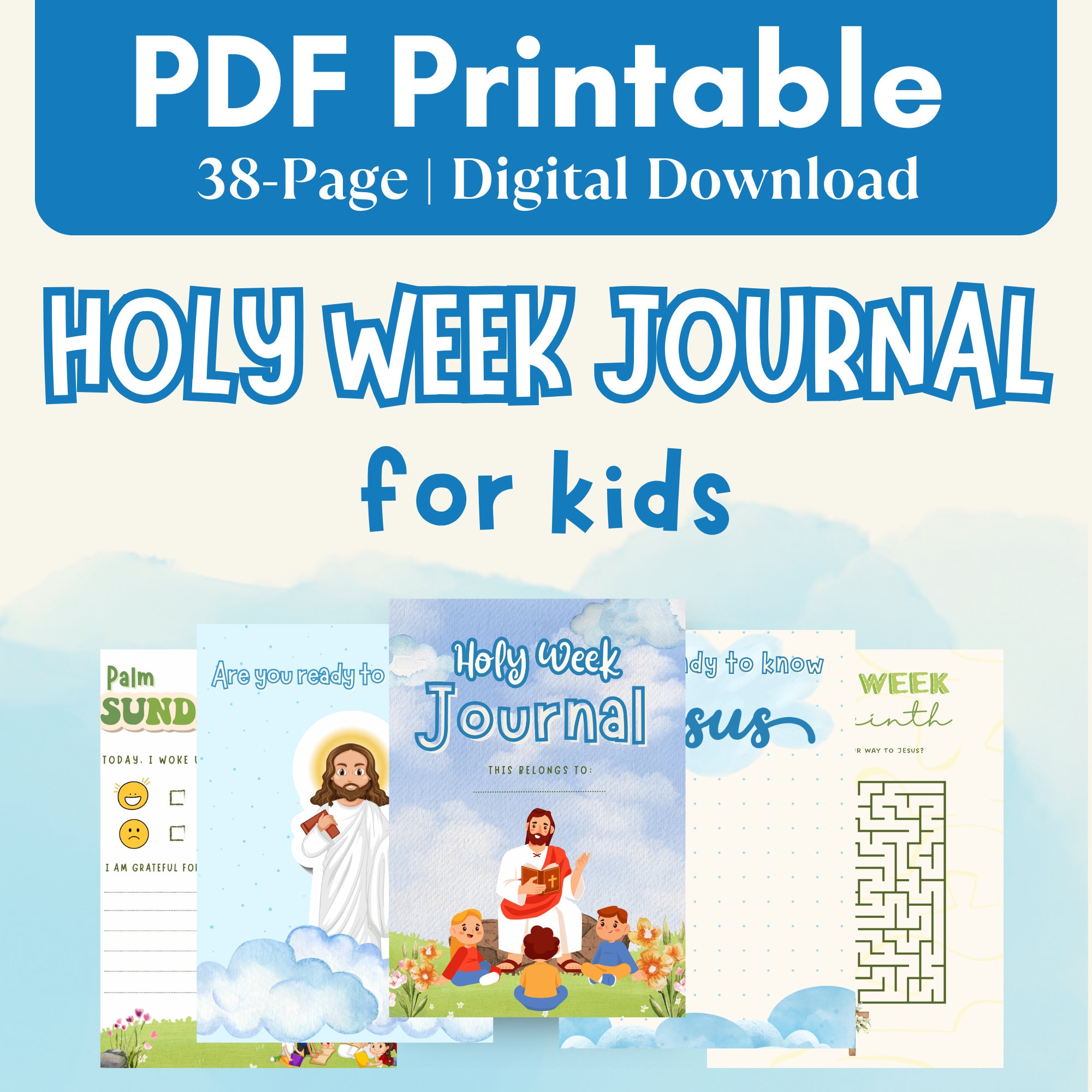 Holy Week Journal for Kids | Holy Week Prayer Reflection | Holy Week ...