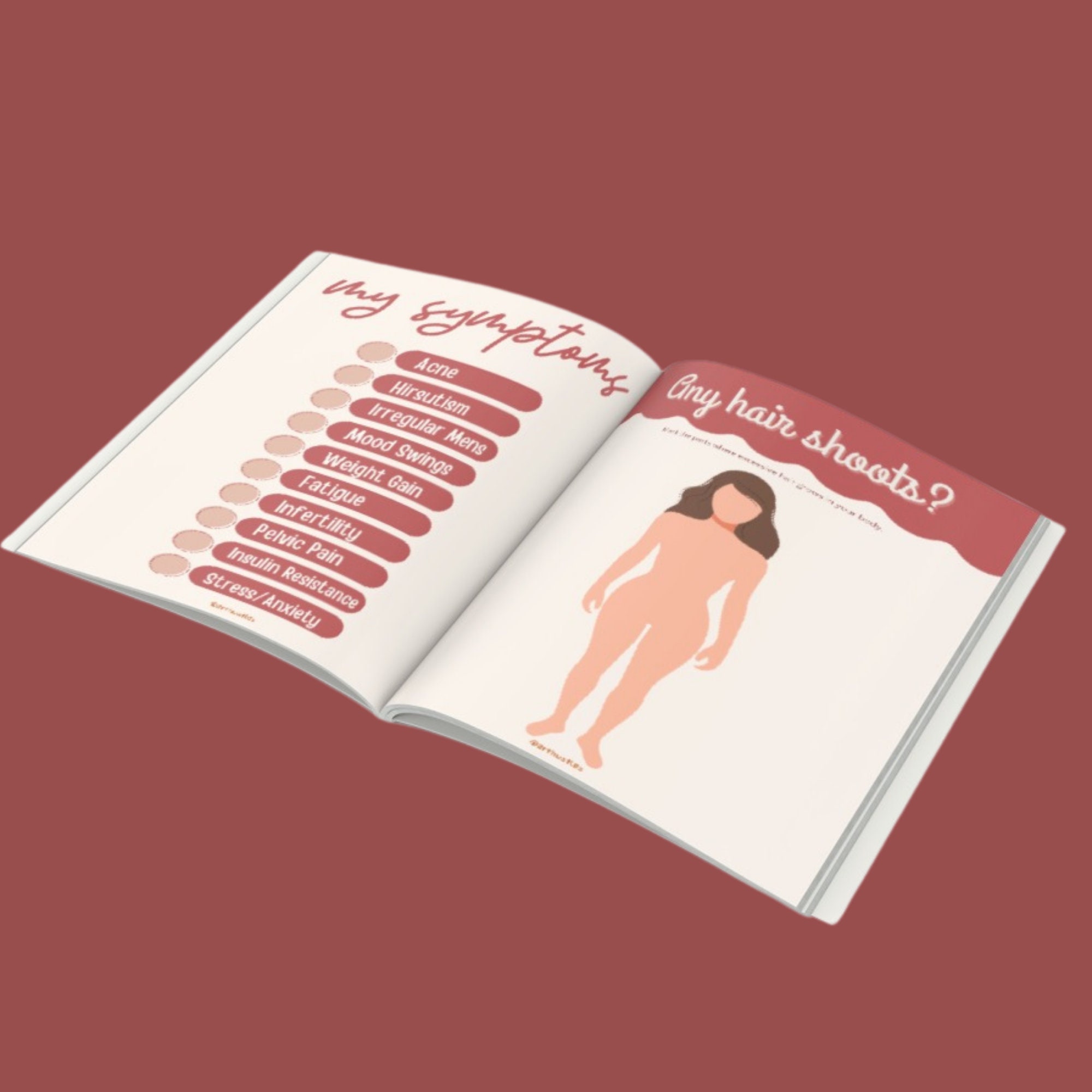 Living With PCOS Aesthetic Journal Printable | PCOS Symptoms Tracker ...