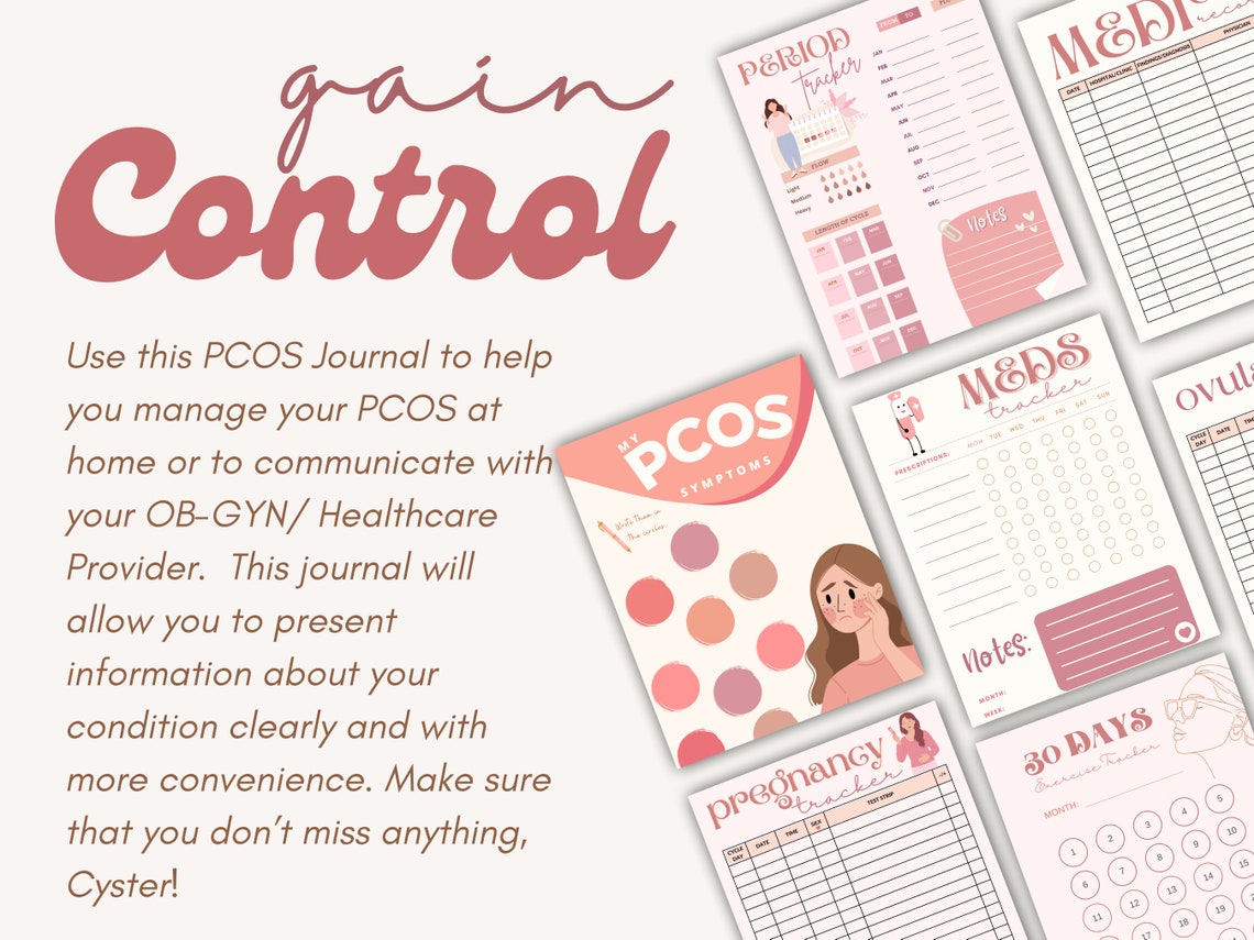 PCOS Journal Tracker Printable | PCOS Symptom | Period Tracker ...