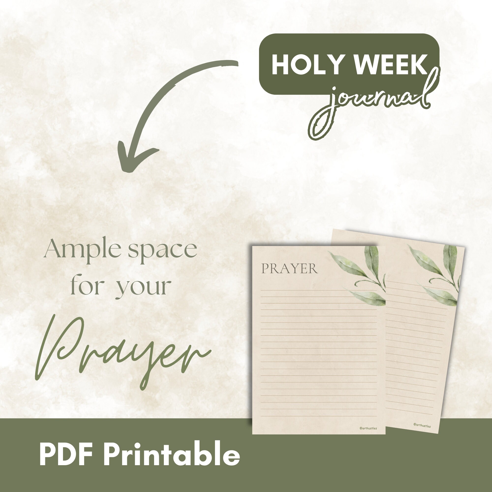 Walking With Jesus Holy Week Journal Printable | Holy Week Reflection ...