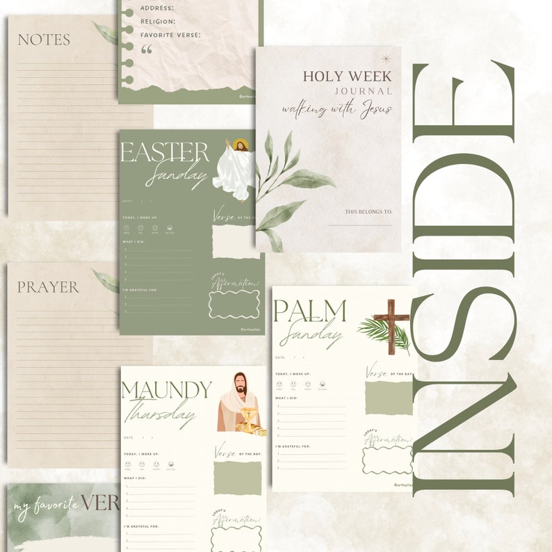 Walking With Jesus Holy Week Journal Printable | Holy Week Reflection ...