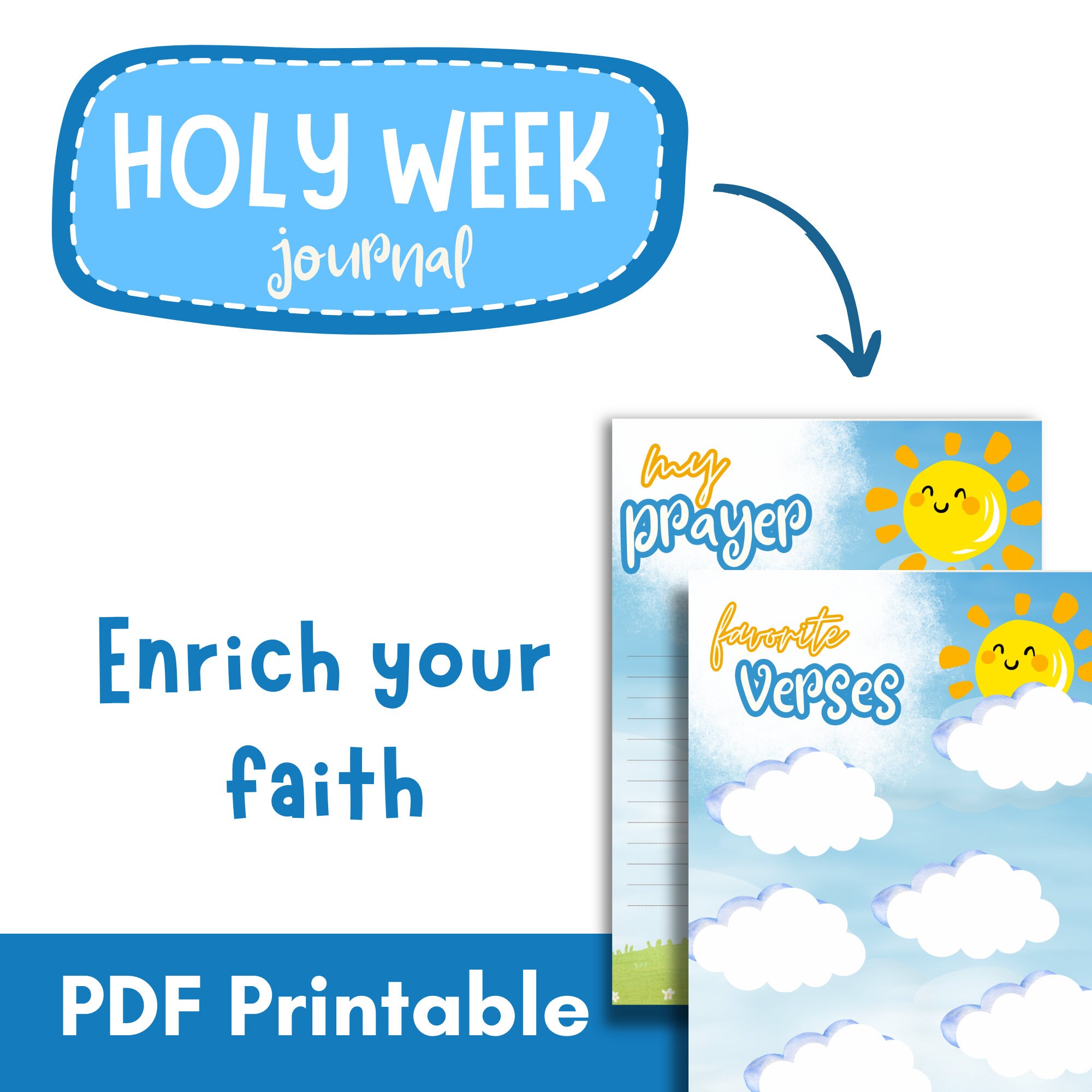 Holy Week Journal for Kids Holy Week Prayer Reflection Holy Week ...