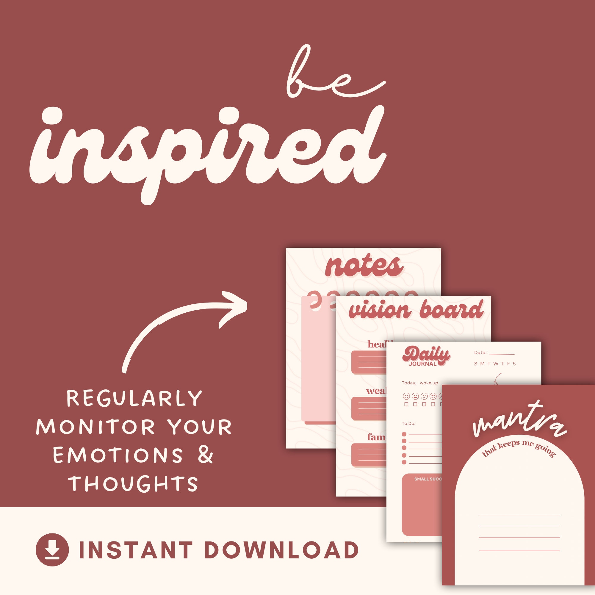 Living With PCOS Aesthetic Journal Printable | PCOS Symptoms Tracker ...