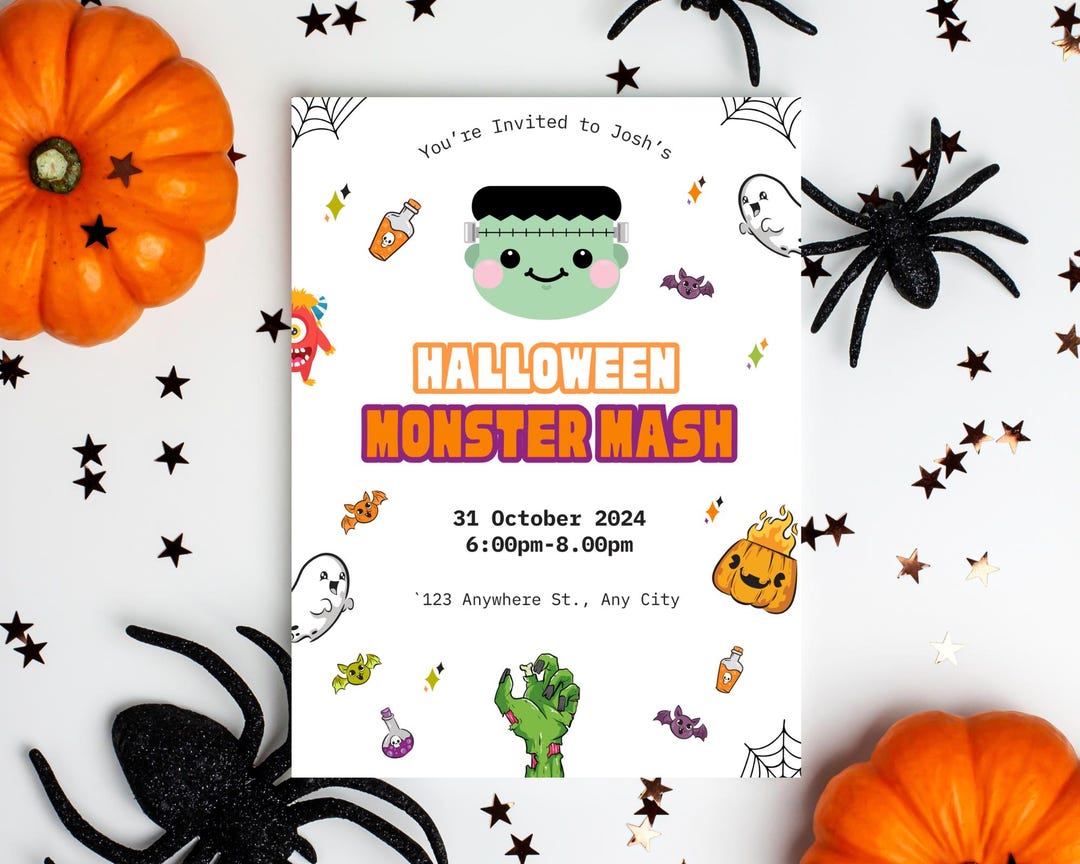 Halloween Monster Mash Birthday Card - Etsy