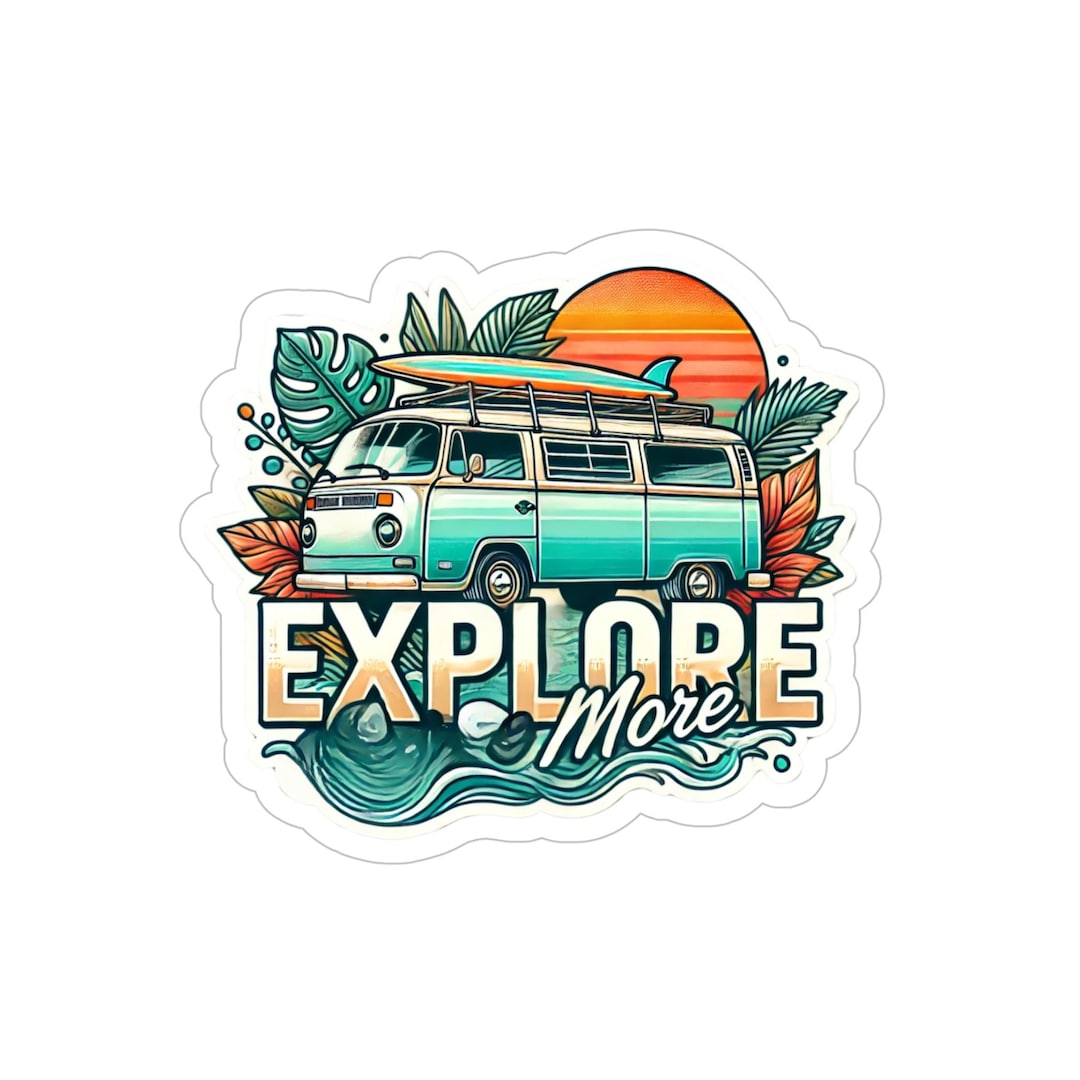Explore More Sticker: Die-cut Transparent Adventure Stickers, Perfect ...