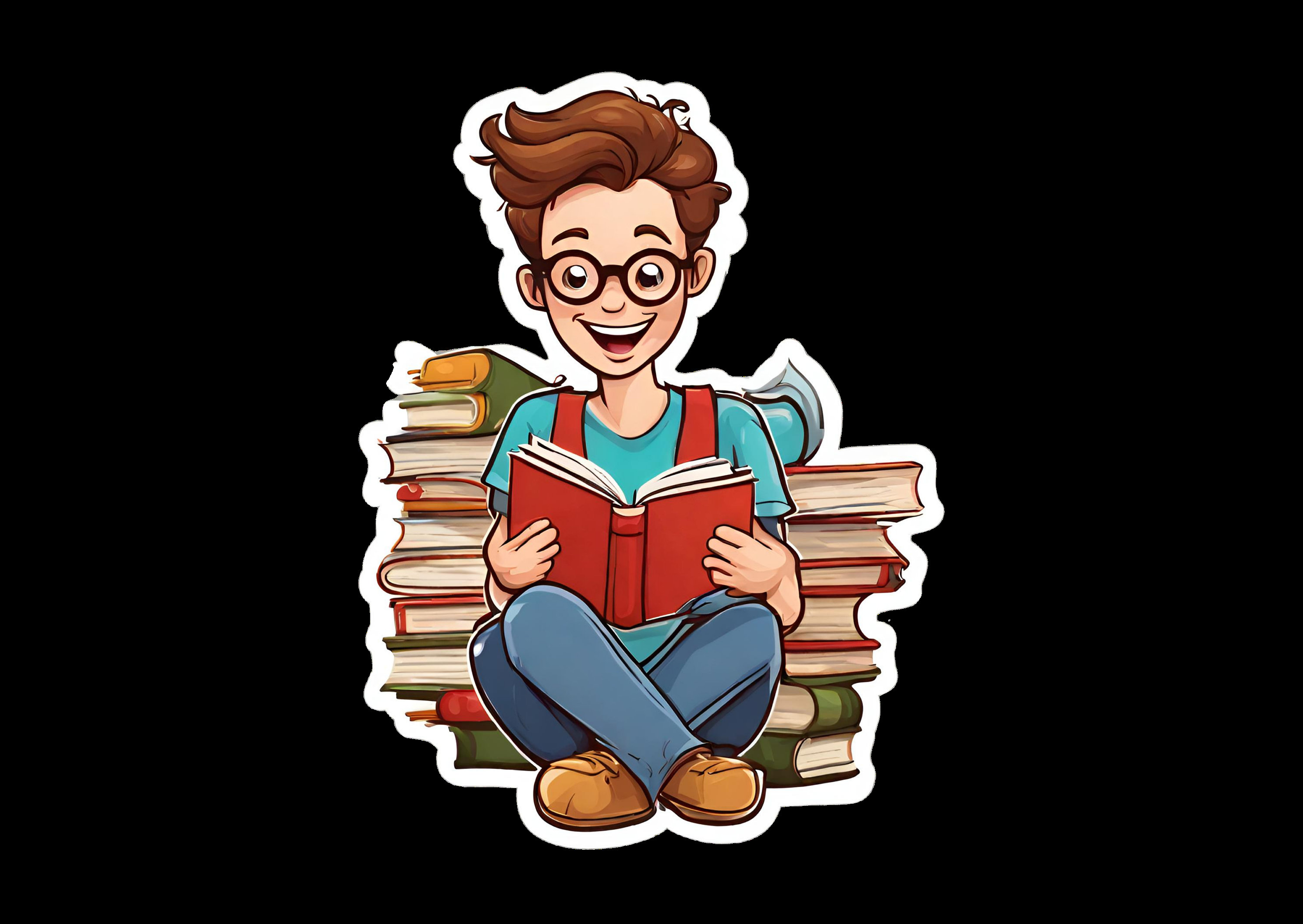 Happy Readers DIY Stickers Pack - 30 PNG Bookish Decals, Instant ...