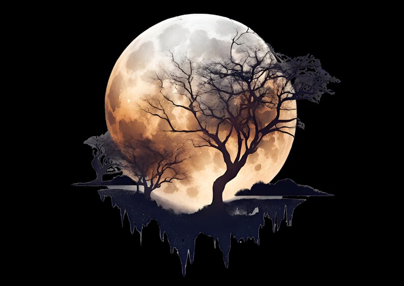 Unique Moon Design PNG Files - 20 High Quality Celestial Stickers for ...