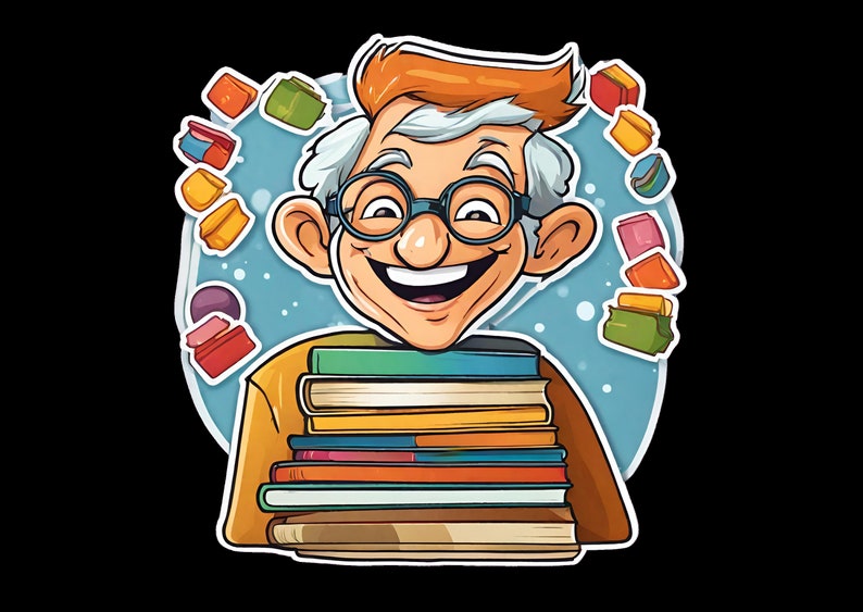 Happy Readers DIY Stickers Pack - 30 PNG Bookish Decals, Instant ...