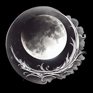 Unique Moon Design PNG Files - 20 High Quality Celestial Stickers for ...