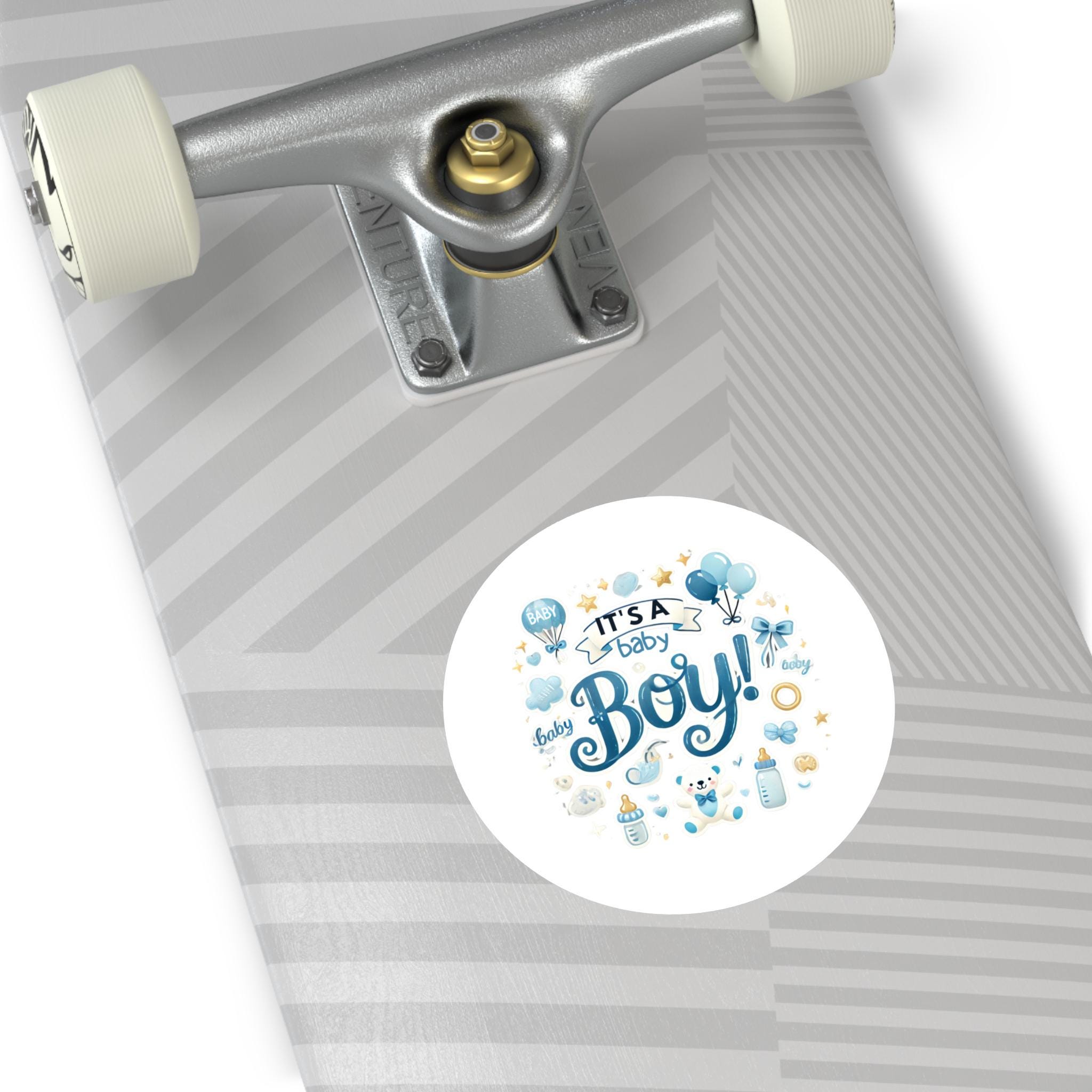 It's a Boy Stickers, Round Vinyl Stickers Water & Scratch Resistant for ...