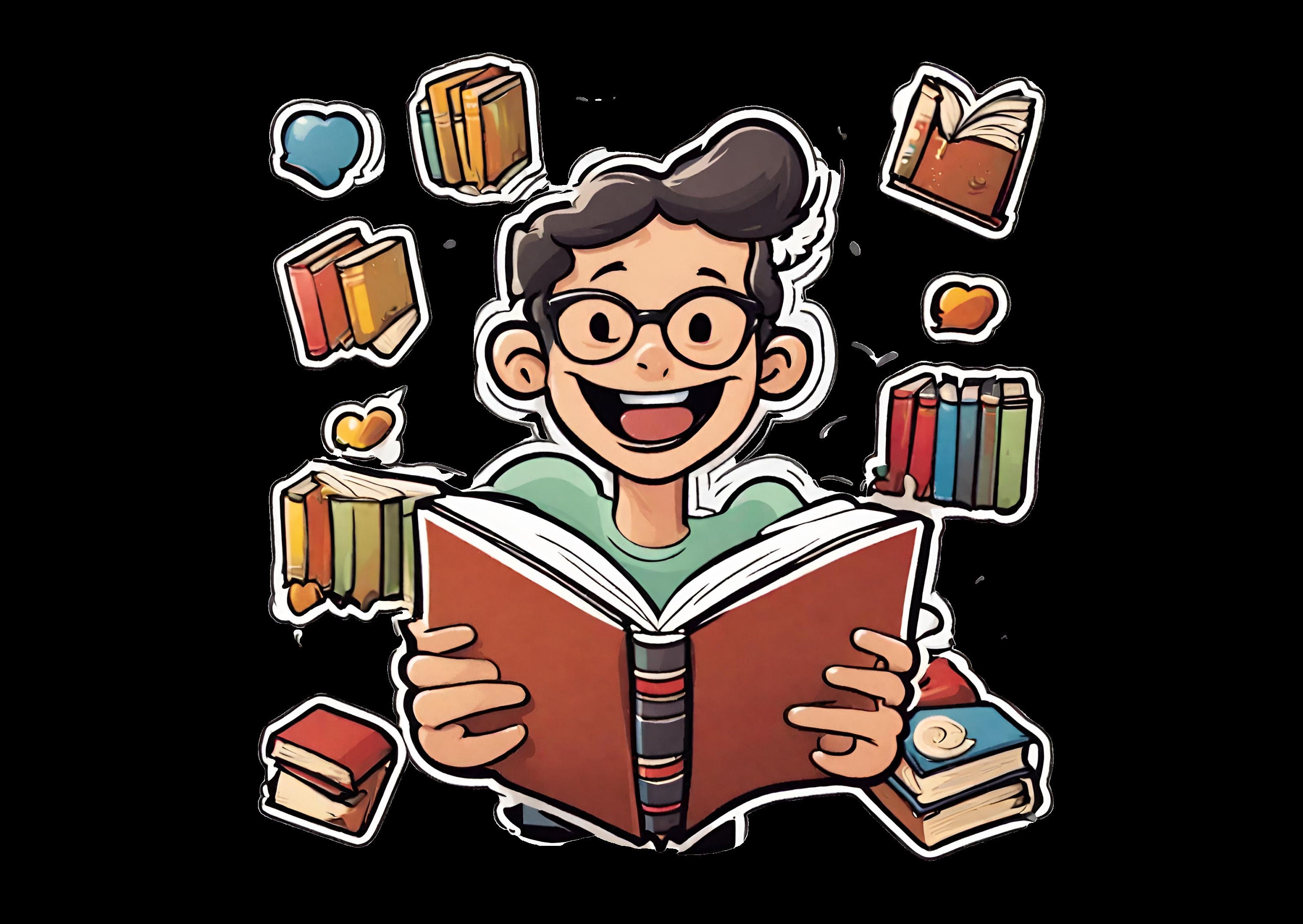 Happy Readers DIY Stickers Pack 30 PNG Bookish Decals, Instant Download ...