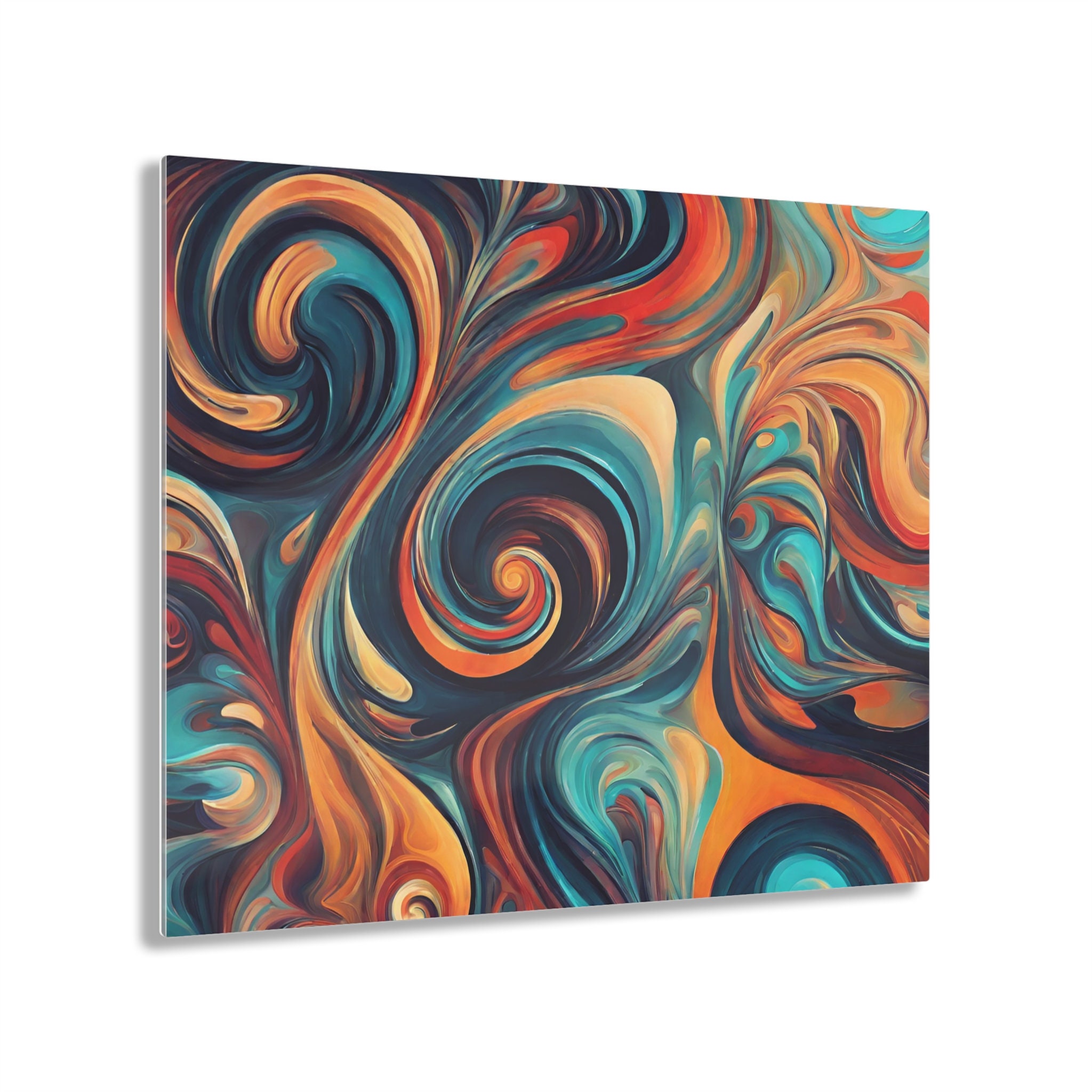 Modern Abstract Acrylic Art Print Glass-like Clear Acrylic Decor, Ready ...