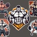 Printable Stickers 27 Muscle Man Gym Decals, Instant Download Strong ...