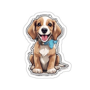 Cute Dog Sticker - Glossy K9 Vinyl Decal, Durable Indoor Decor for Pet ...