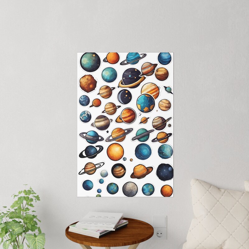 Planet Wall Stickers - Etsy
