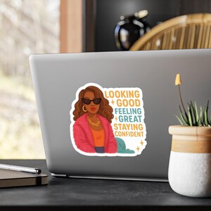 Self-esteem Decor - Fun Chic Confidence Kiss-cut Vinyl Decals, Vibrant ...