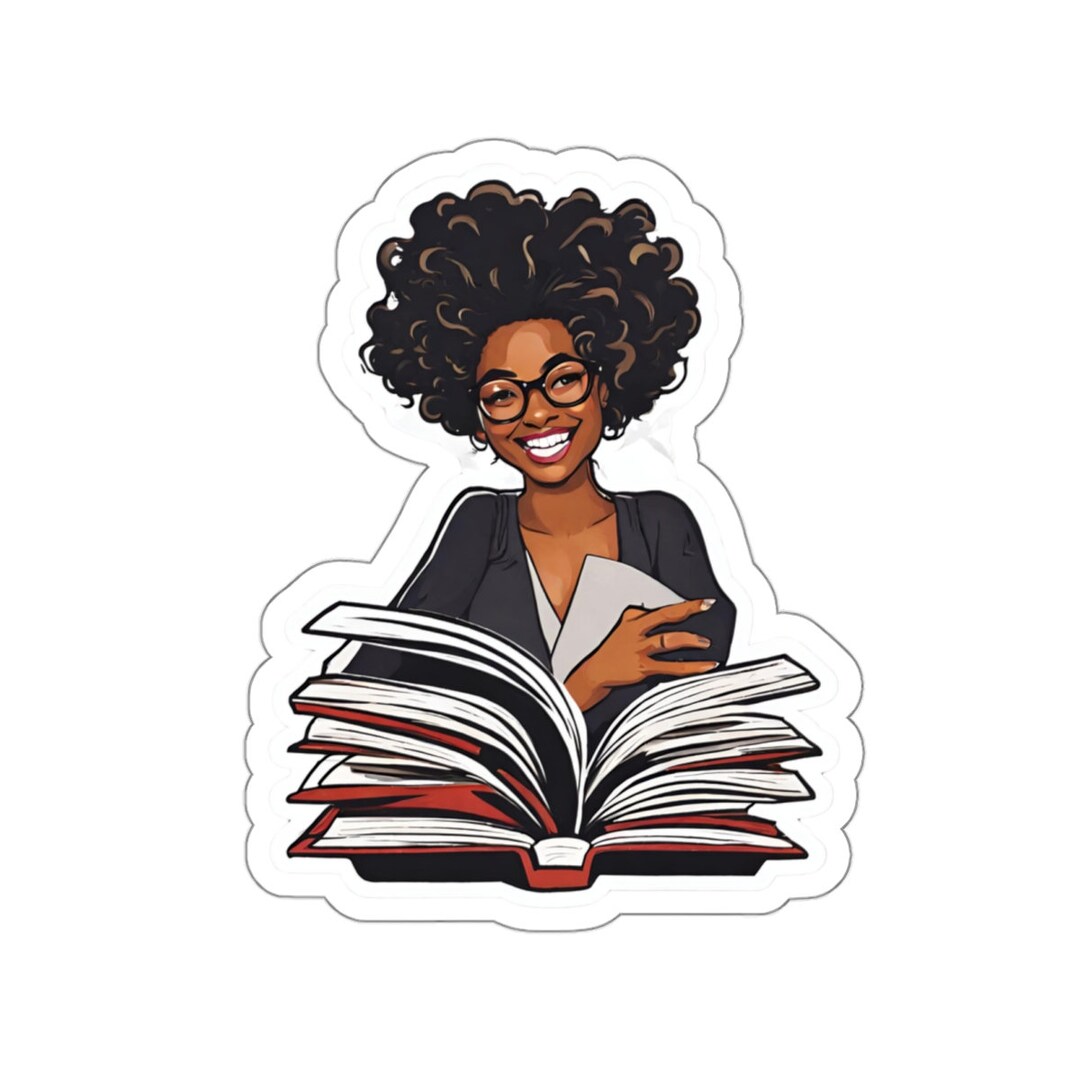 Kiss-cut Stickers - Happy African American Reader Design, Teacher ...