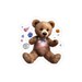 Teddy Bear Stickers, Transparent Vinyl Bear Decals for Indoor Outdoor ...