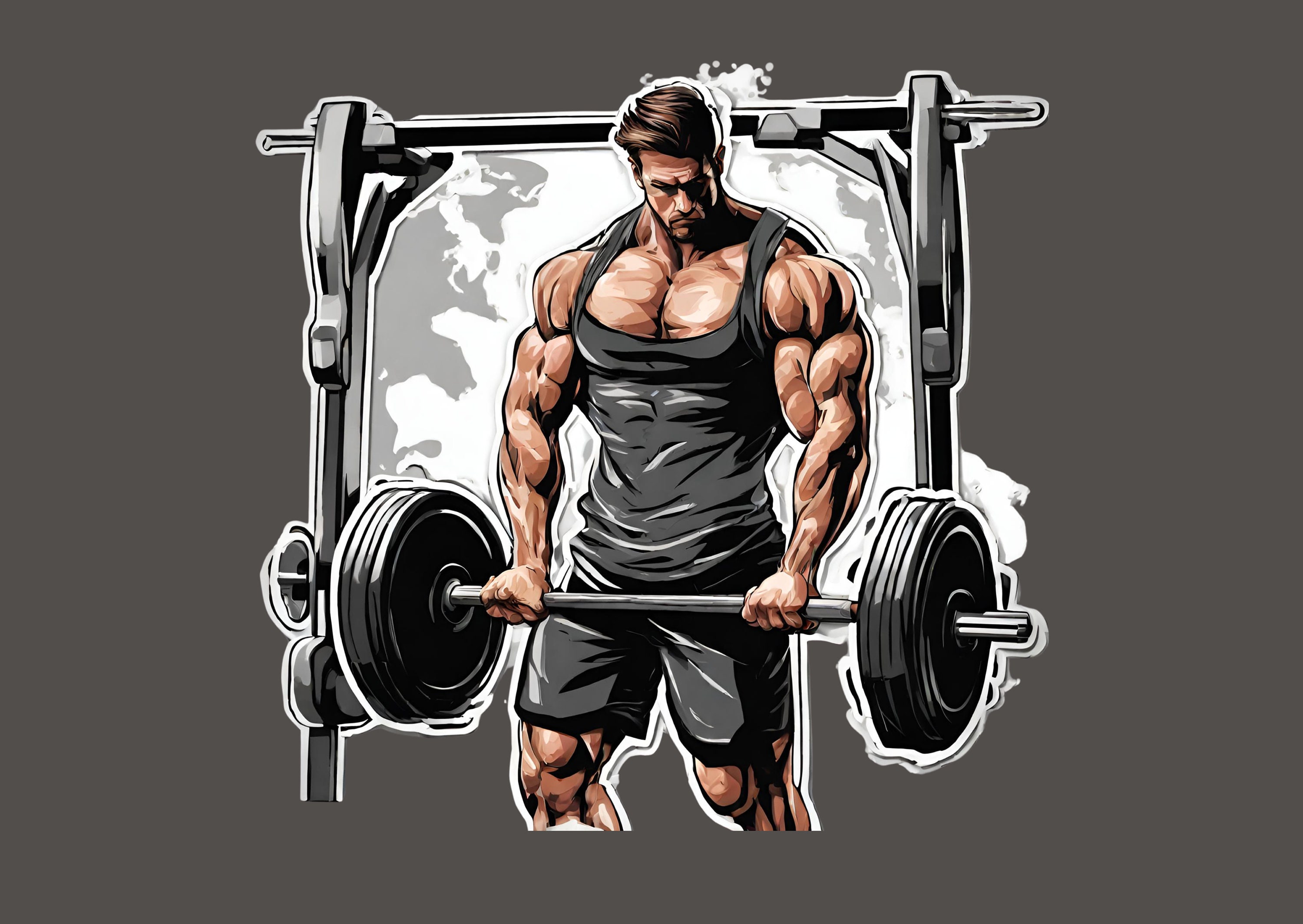 Printable Stickers - 27 Muscle Man Gym Decals, Instant Download Strong ...