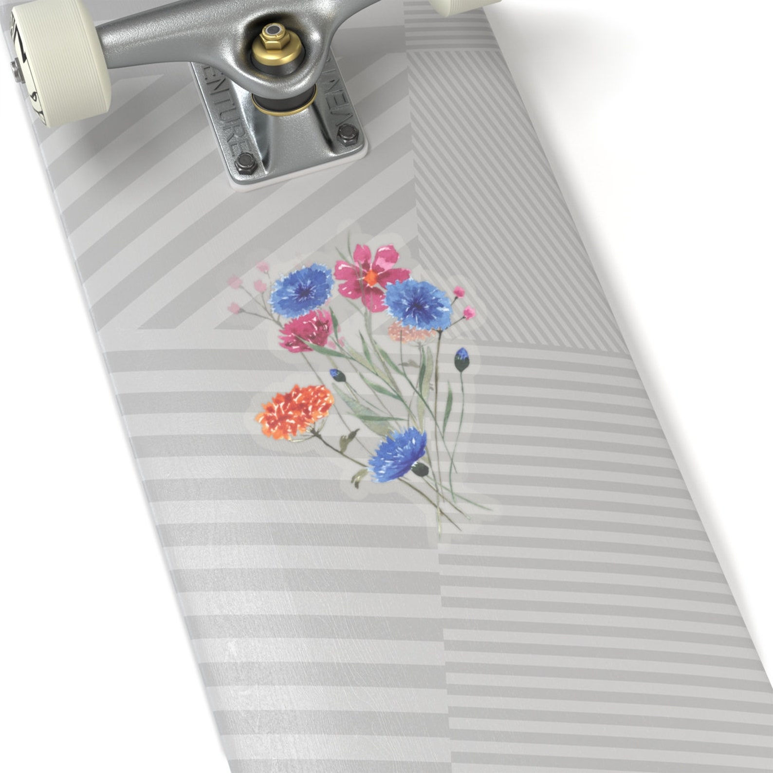 Kiss-cut Sticker Wild Flowers Bouquet, Durable Vinyl Indoor Decor ...