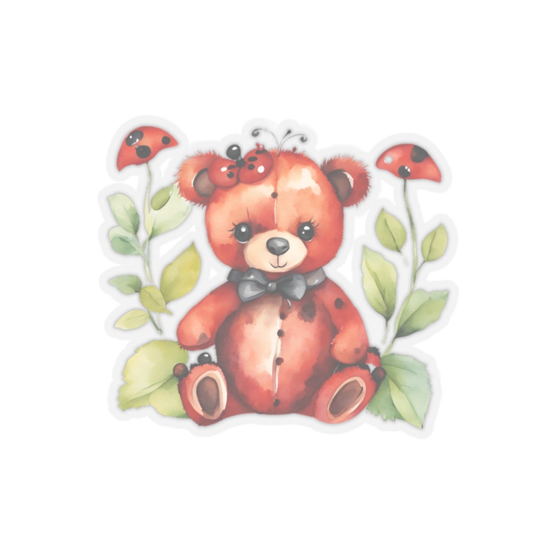 Cute Teddy Stickers Adorable Bear Ladybug Decals, Perfect for Kids Room ...