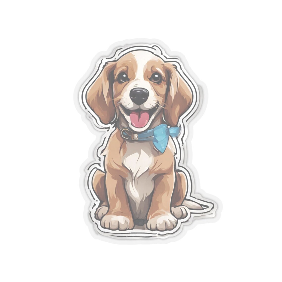 Cute Dog Sticker Glossy K9 Vinyl Decal, Durable Indoor Decor for Pet ...